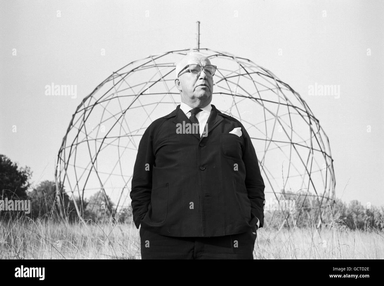 Architect, engineer, and inventor R. Buckminster Fuller, 1964. He is ...