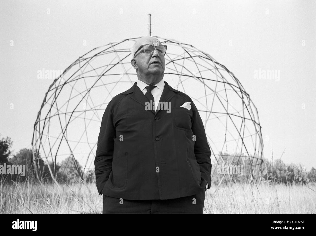 Architect, engineer, and inventor R. Buckminster Fuller, 1964. He is ...