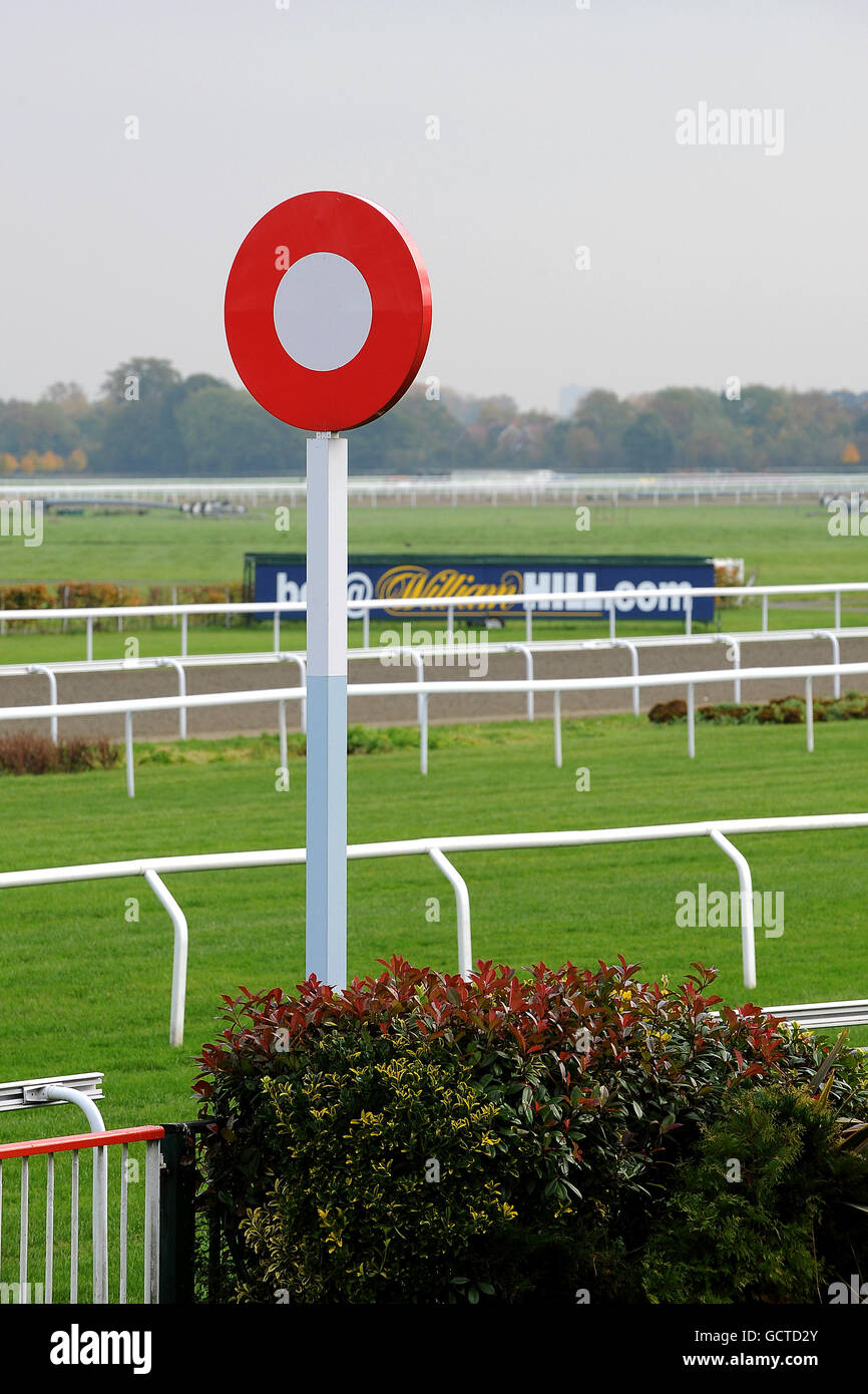 Horse racing weatherbys jump meeting kempton park hi-res stock ...
