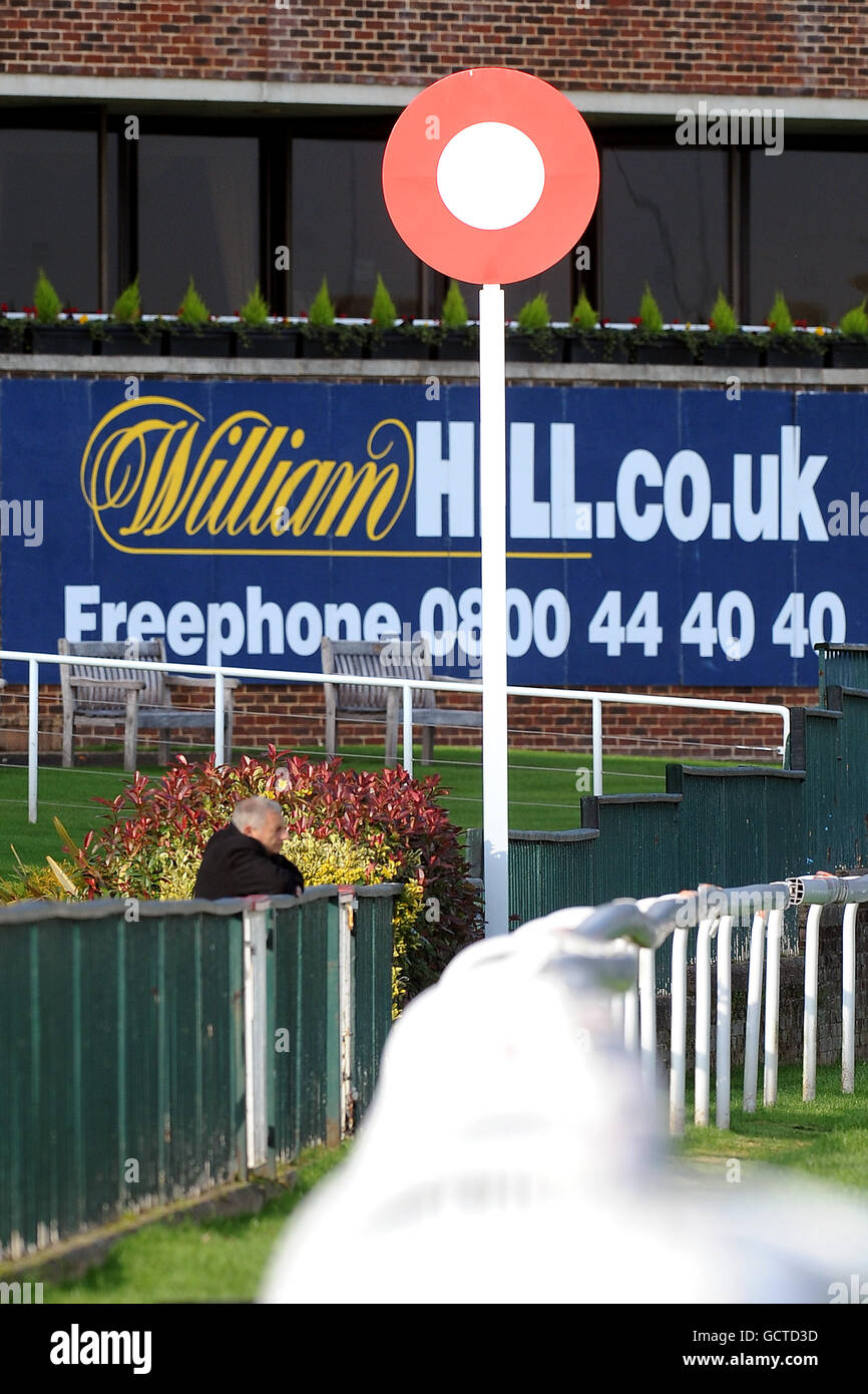 Horse racing weatherbys jump meeting kempton park hi-res stock ...