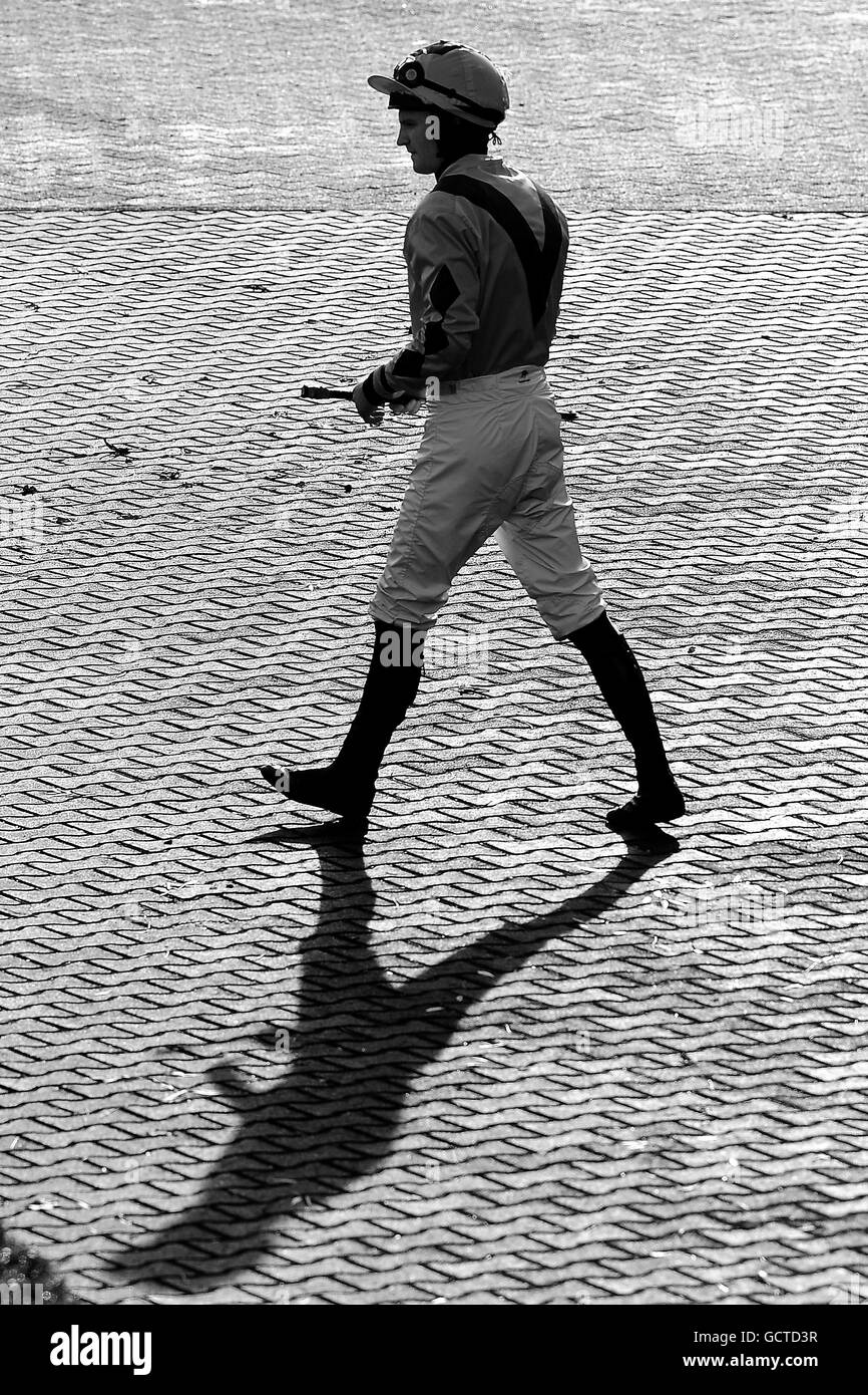 Jockey Andrew Glassonbury prior to his ride on Forget It in the London ...