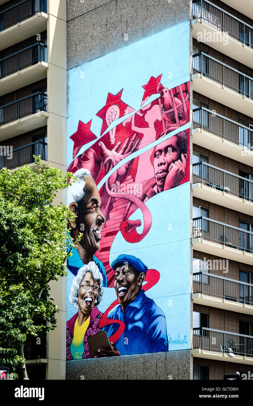 Mural by Aaron and Jared Scales of BroCoLoco, Paul Lawrence Dunbar ...