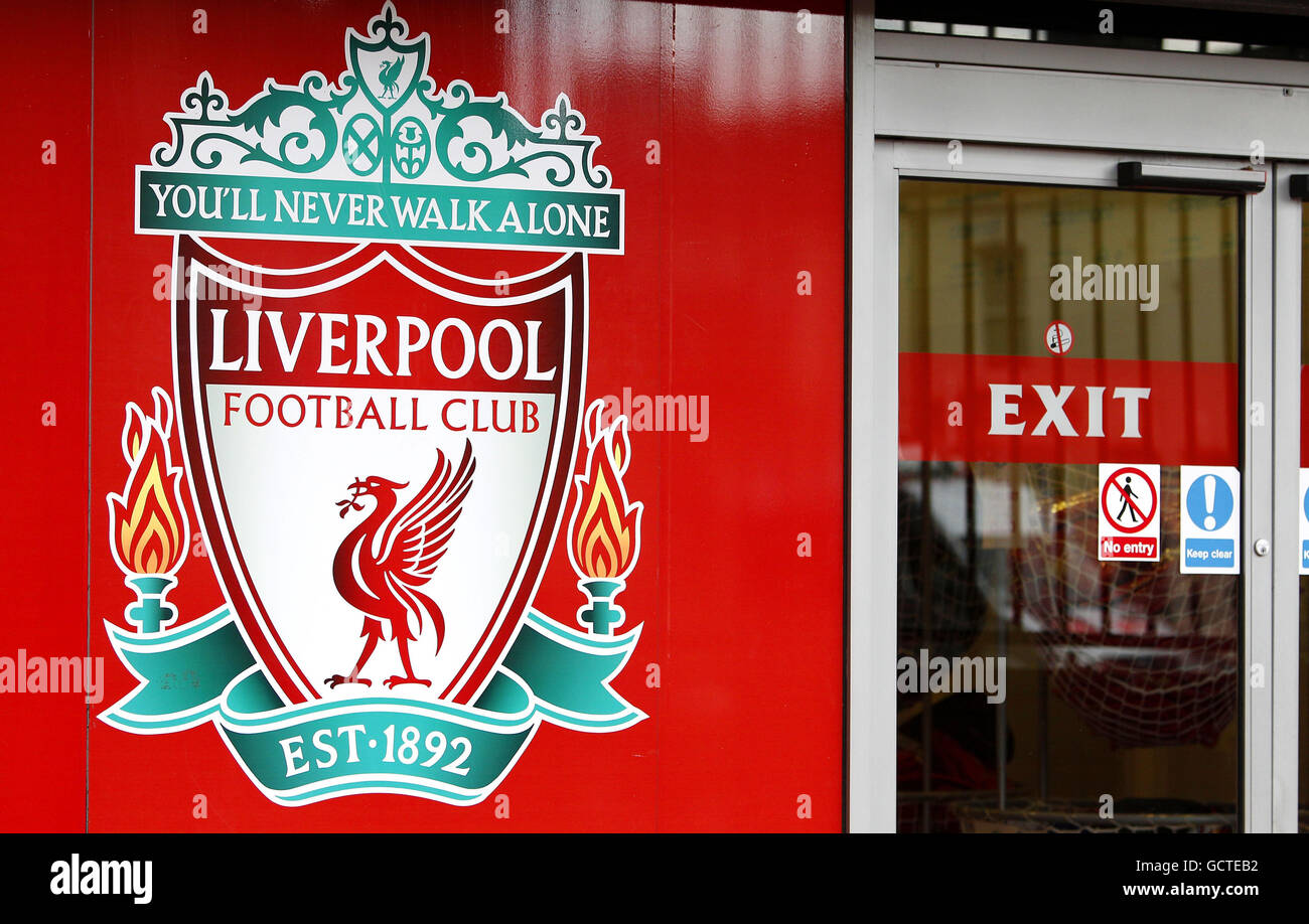 Liverpool fc this is anfield sign hi-res stock photography and images ...