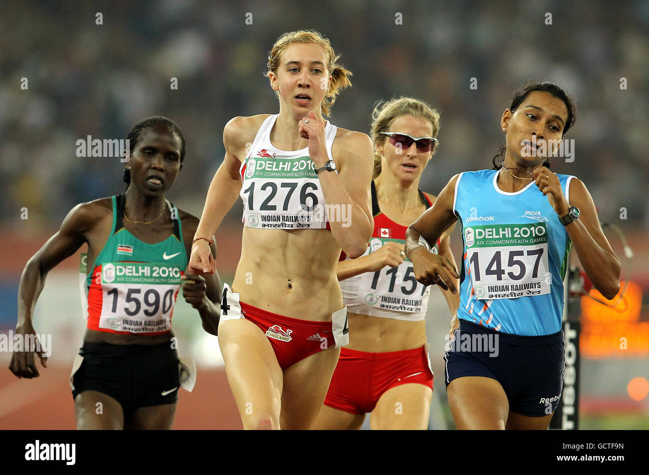 England's Emma Jackson (second left) in action in the Women's 800m ...