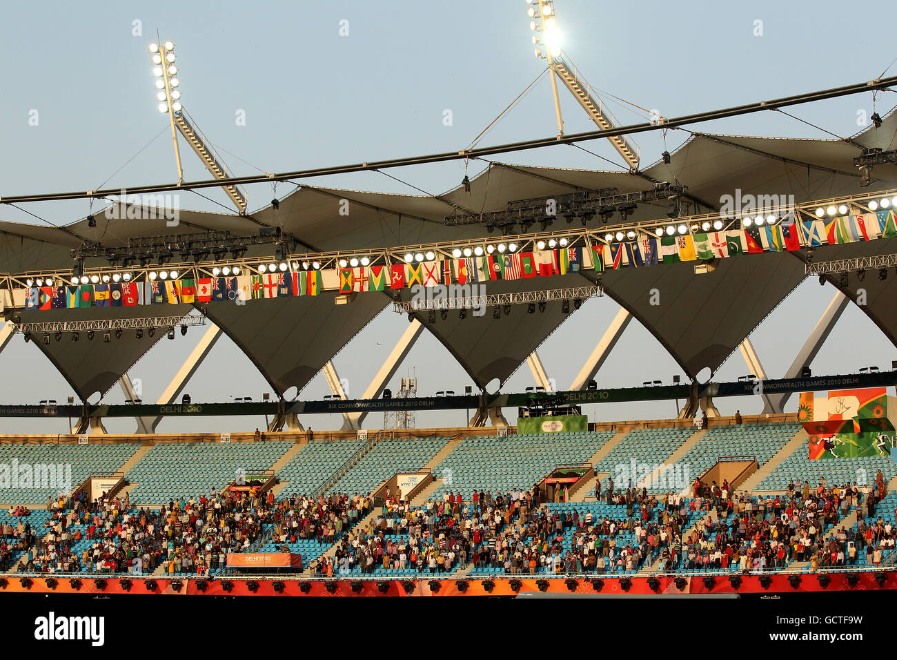 Crowds in the stands during day seven of the 2010 Commonwealth Games at ...