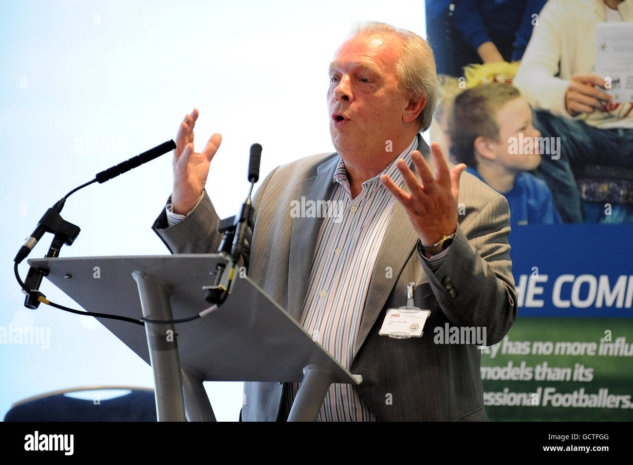 PFA Chief Executive and FIFPRO Hon President Gordon Taylor OBE gives a ...