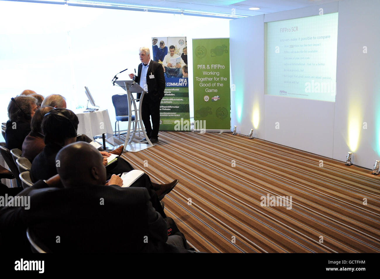 Fifpro symposium hosted by the pfa hi-res stock photography and images ...