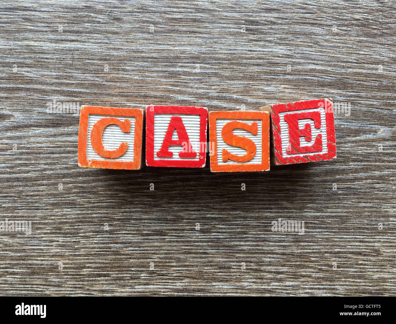 CASE word written with wood block letter toys Stock Photo - Alamy