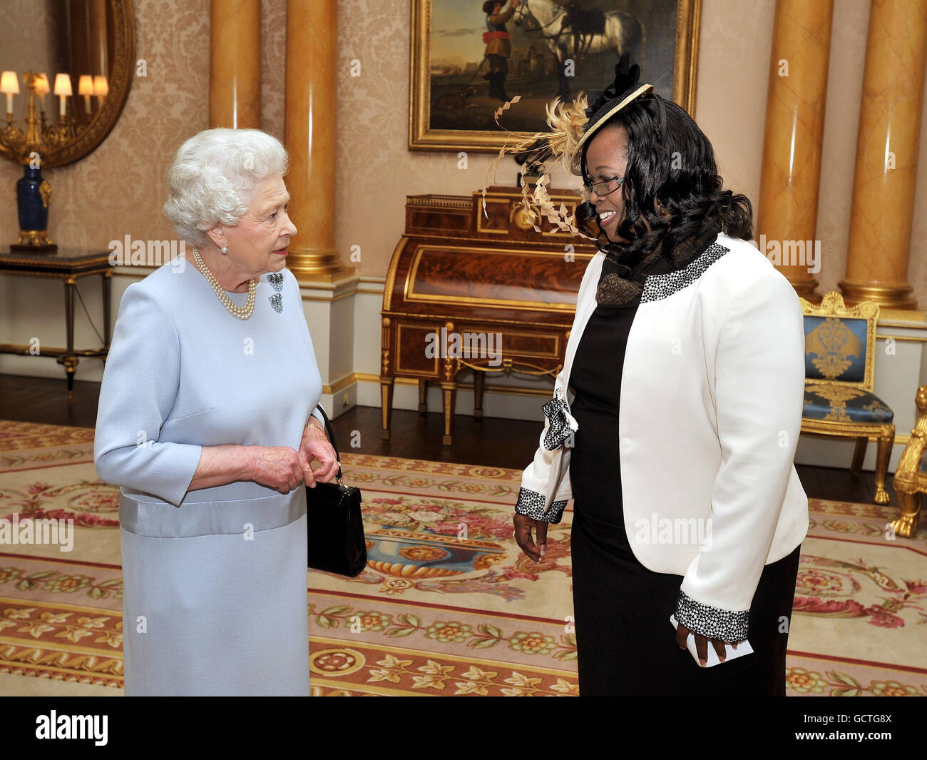 Queen elizabeth ii speaks ambassador swaziland mrs dumsile thandi ...