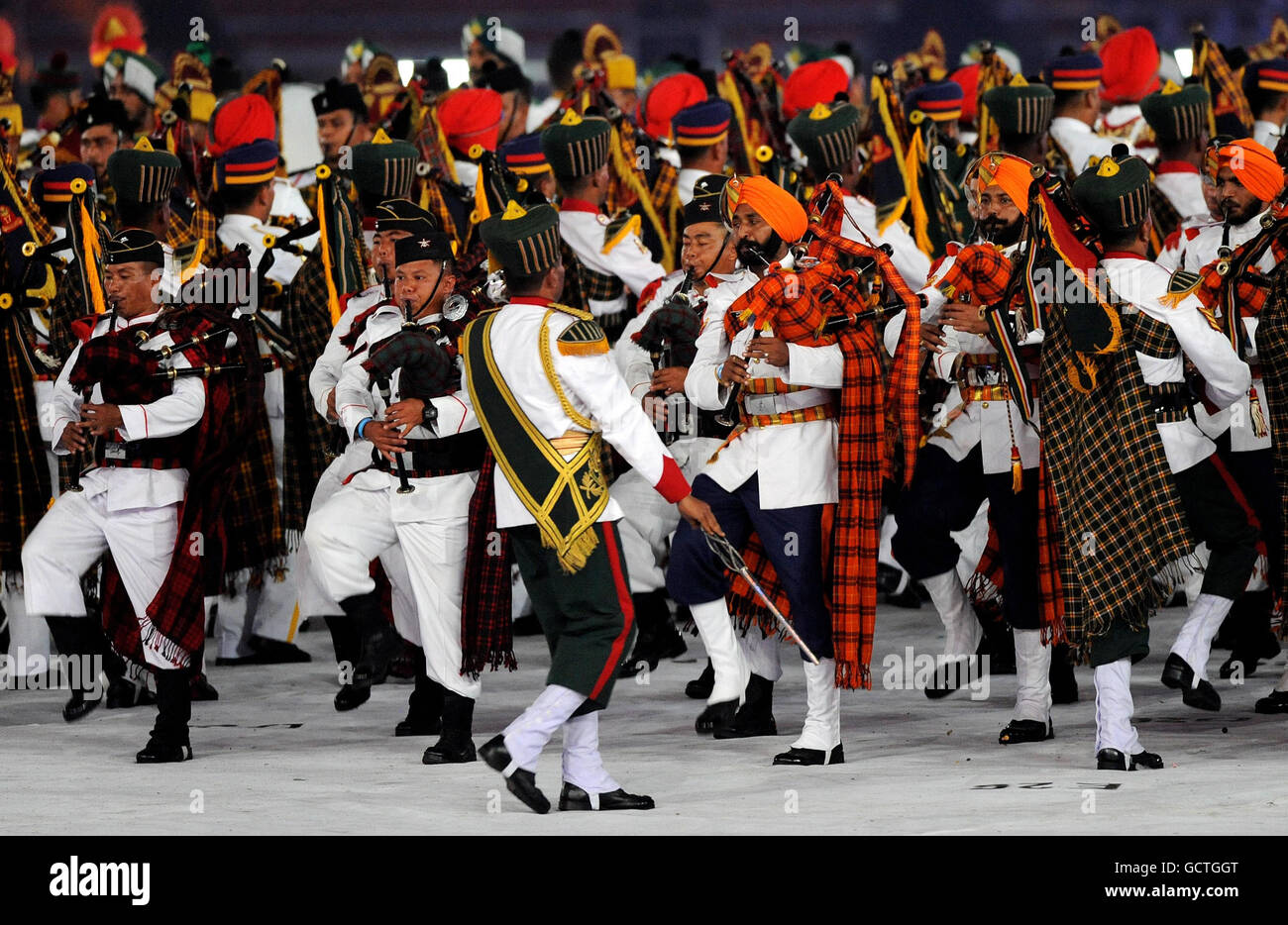 The Indian Military Pipe band perform during the 2010 Commonwealth ...