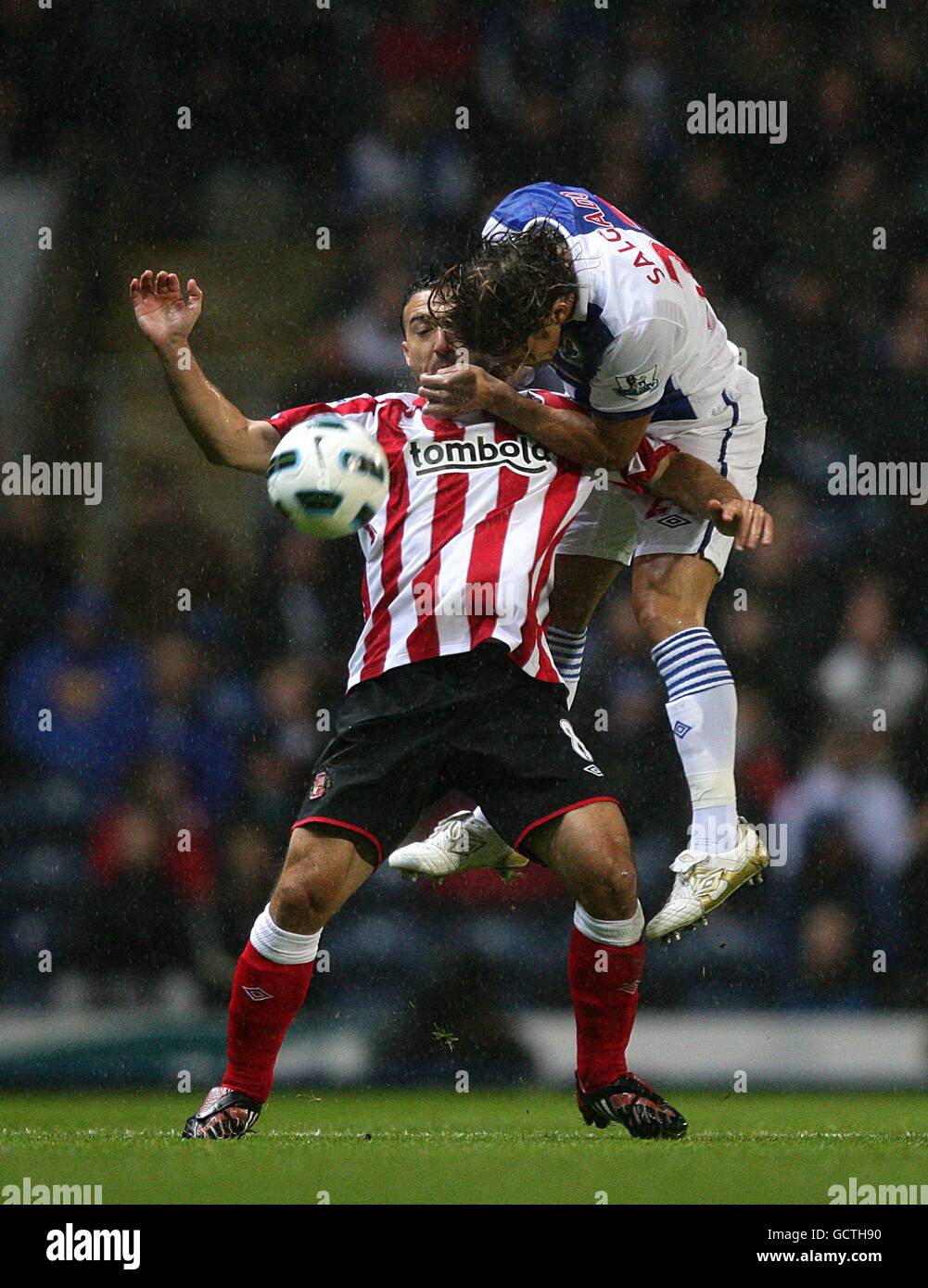 Blackburn Rovers' Michel Salgado (right) and Sunderland's Steed ...