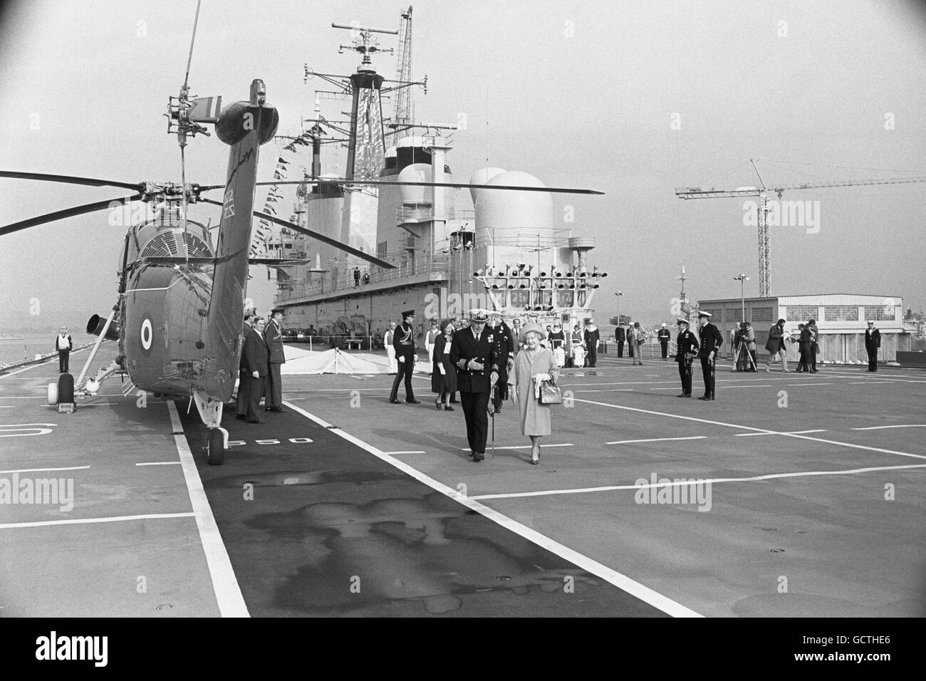 The royal navys newest warship Black and White Stock Photos & Images ...
