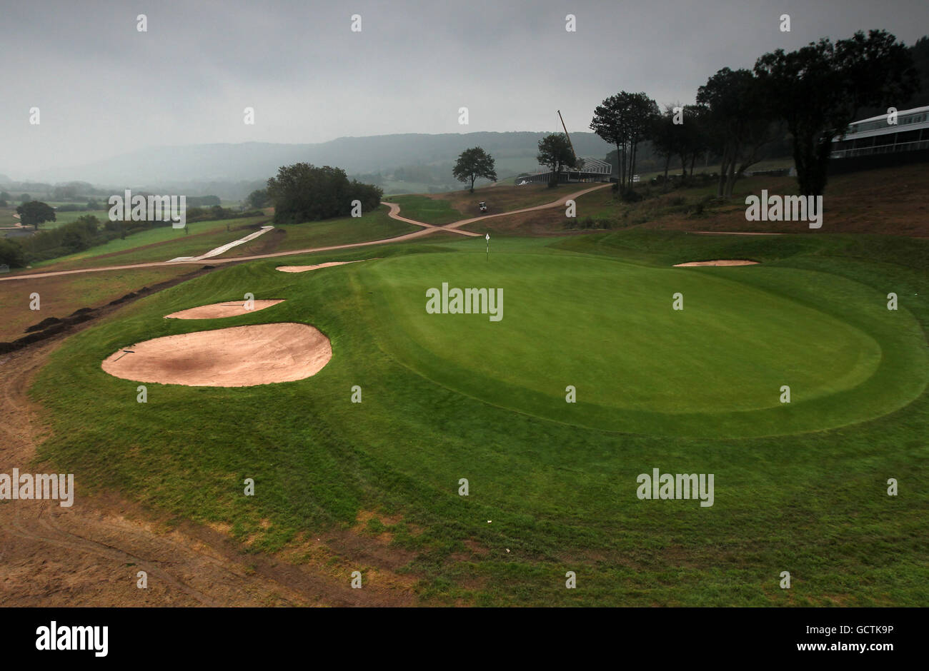 General view of the 18th green and fairway at the Twenty Ten Course at ...