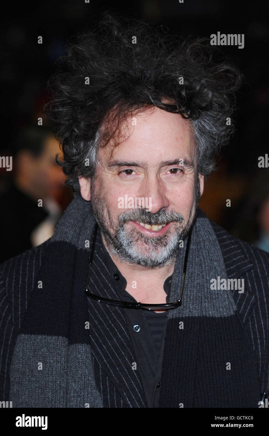 Tim Burton arrives for the gala screening of The King's Speech at the ...