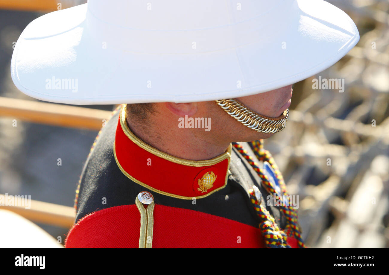 205th anniversary of Battle of Trafalgar. A bugler from the Band of the ...