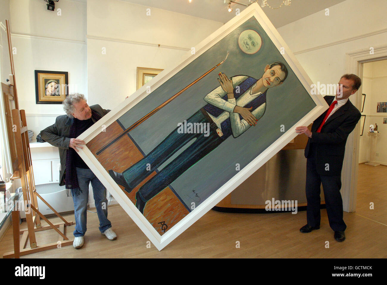 Alex Higgins painting Stock Photo - Alamy