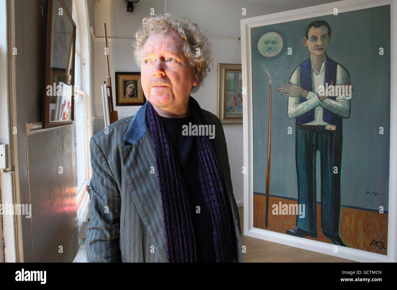 Alex Higgins painting Stock Photo - Alamy