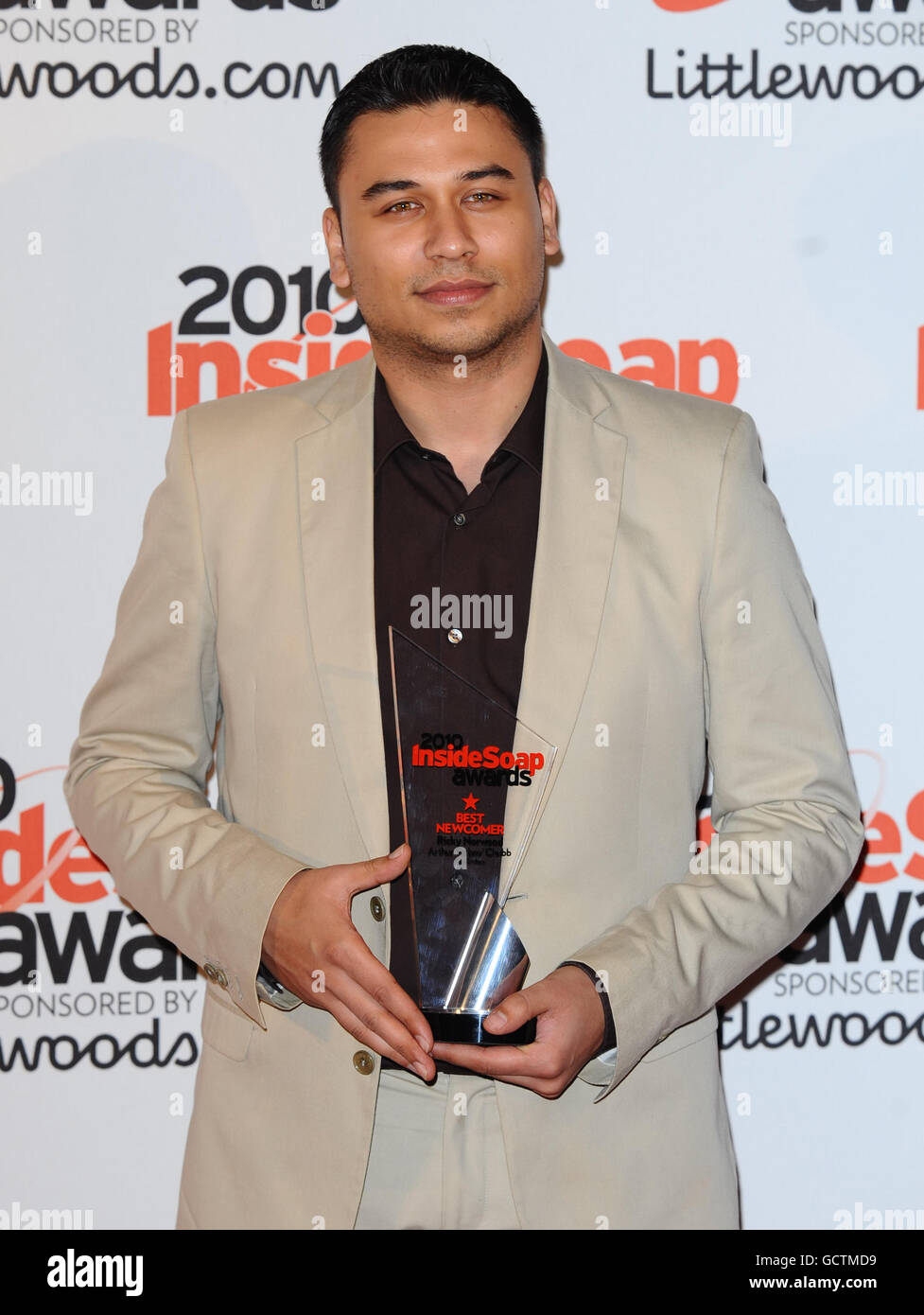 Ricky Norwood at the 2010 Inside Soap Awards, held at Shaka Zulu in ...