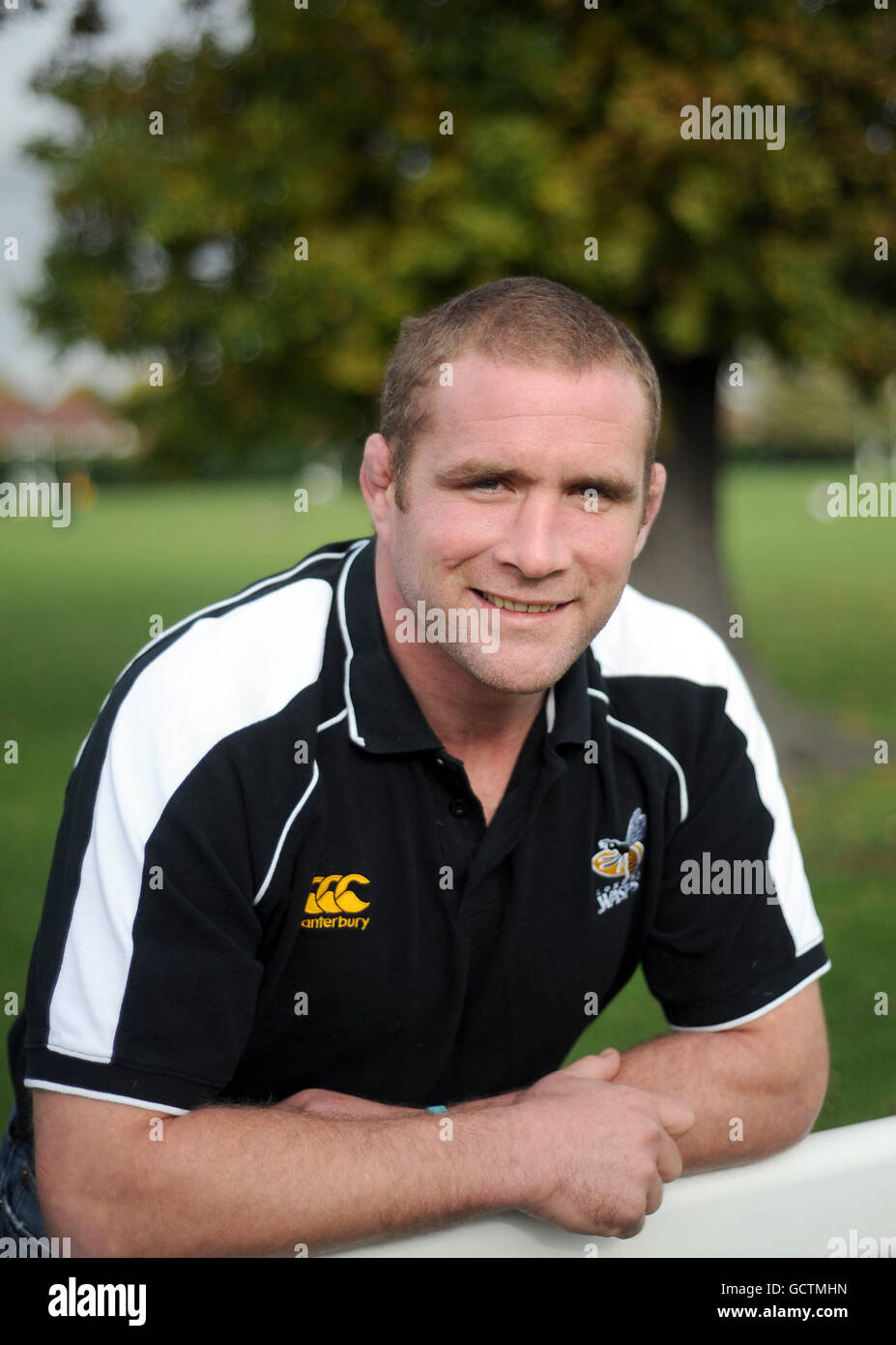 Phil Vickery poses for media before a press conference at London Wasps ...