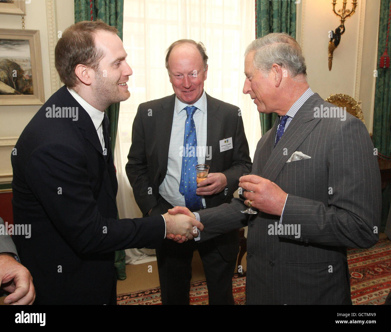 The Prince of Wales speaks to Chef Bryn Williams (left), and Director ...
