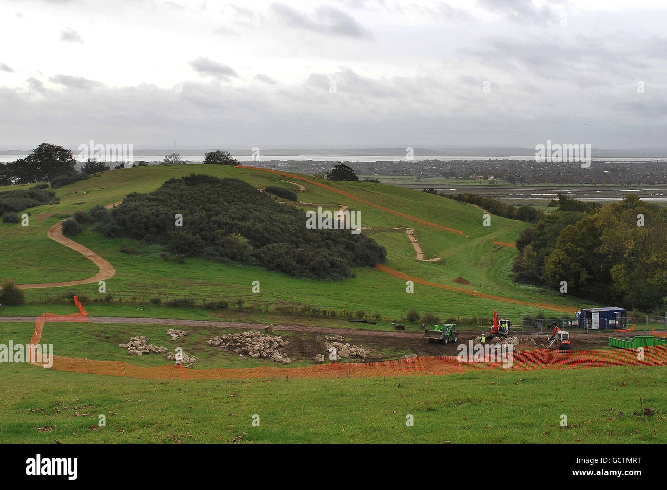 2012 mountain bike course preview Stock Photo - Alamy