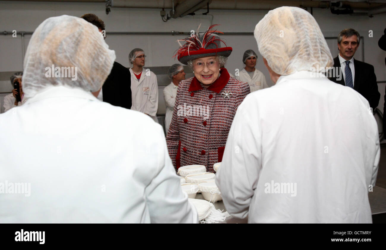 Queen Elizabeth II during a tour of the Wilkin and Son's Jam factory in ...