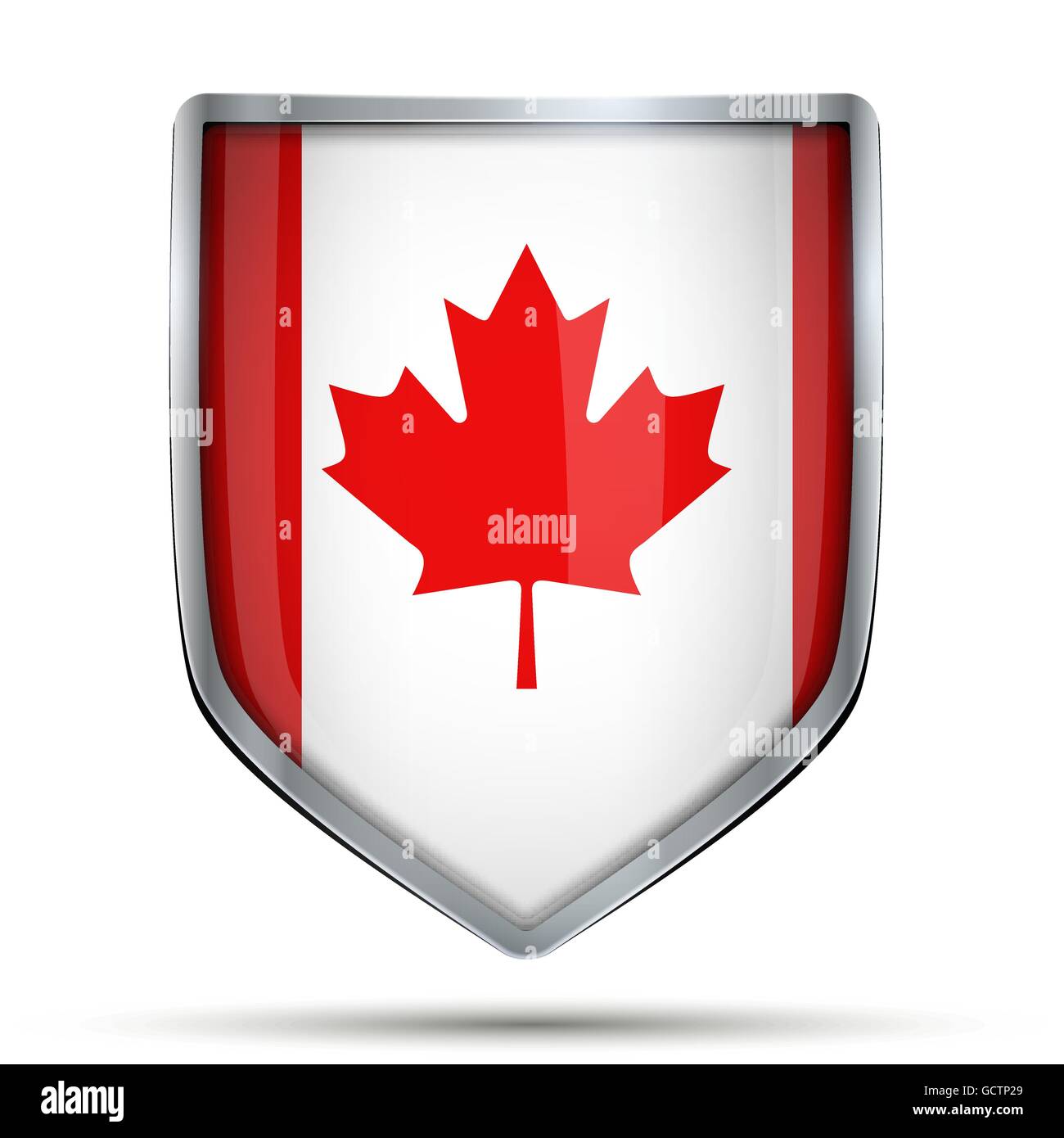Shield with flag Canada Stock Vector Image & Art - Alamy