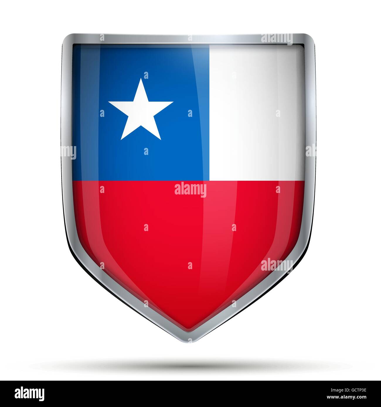 Shield with flag Chile Stock Vector Image & Art - Alamy