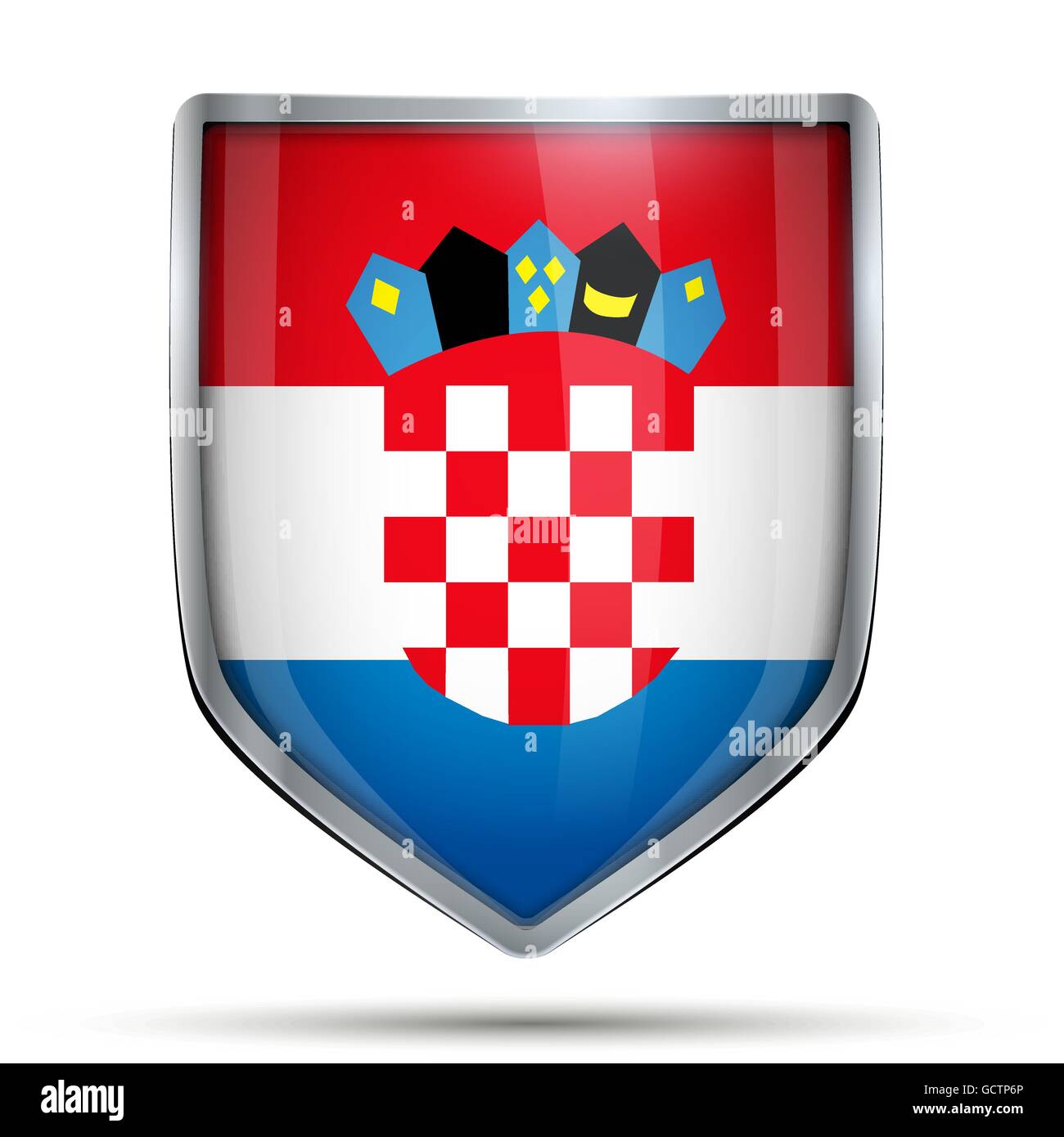 Shield with flag Croatia Stock Vector Image & Art - Alamy