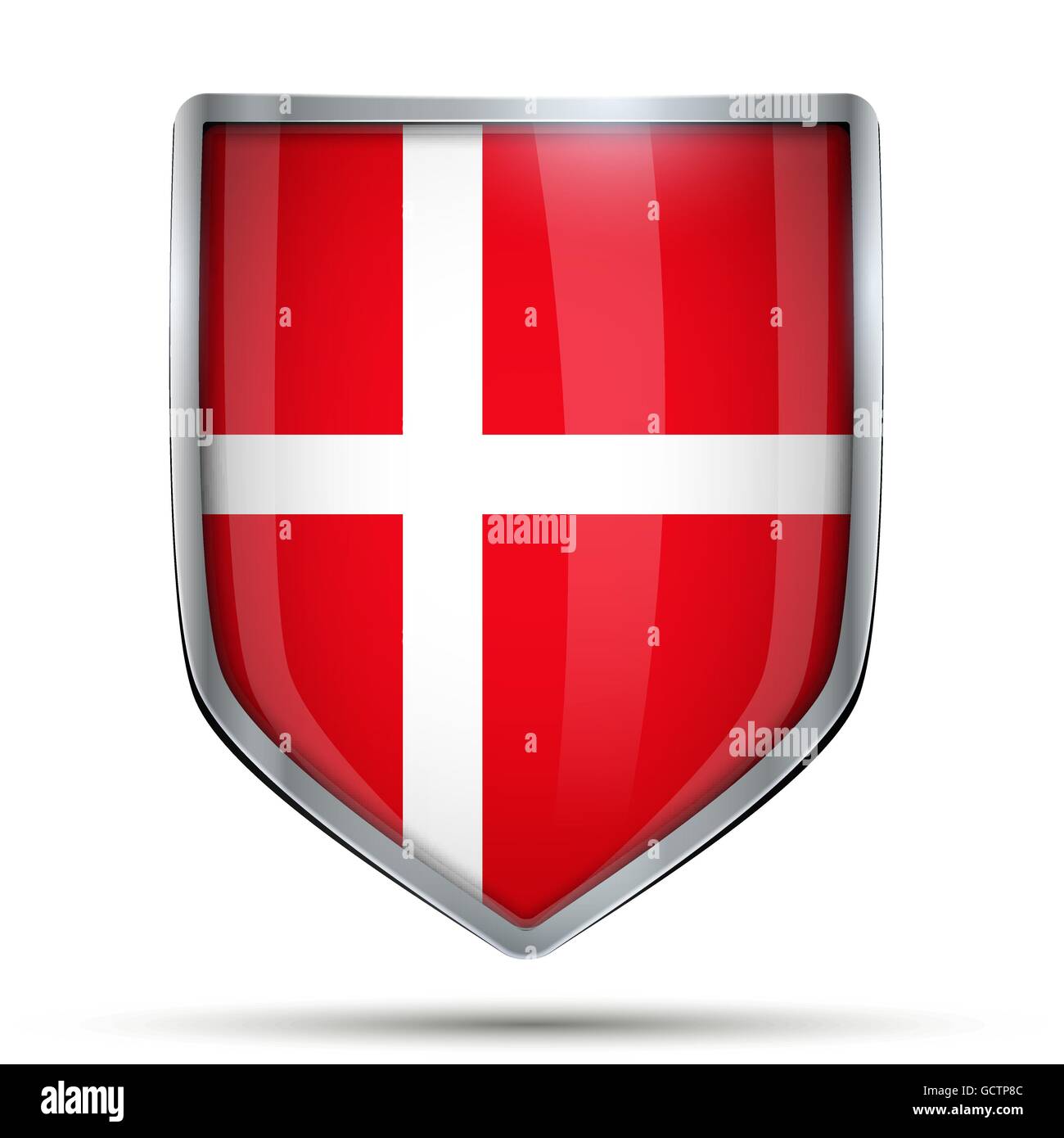 White denmark flag hi-res stock photography and images - Alamy