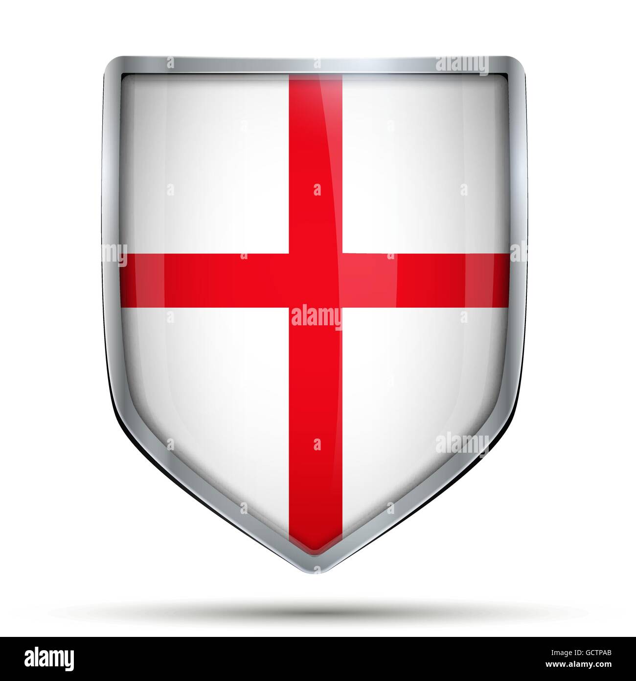 Shield with flag England Stock Vector Image & Art - Alamy
