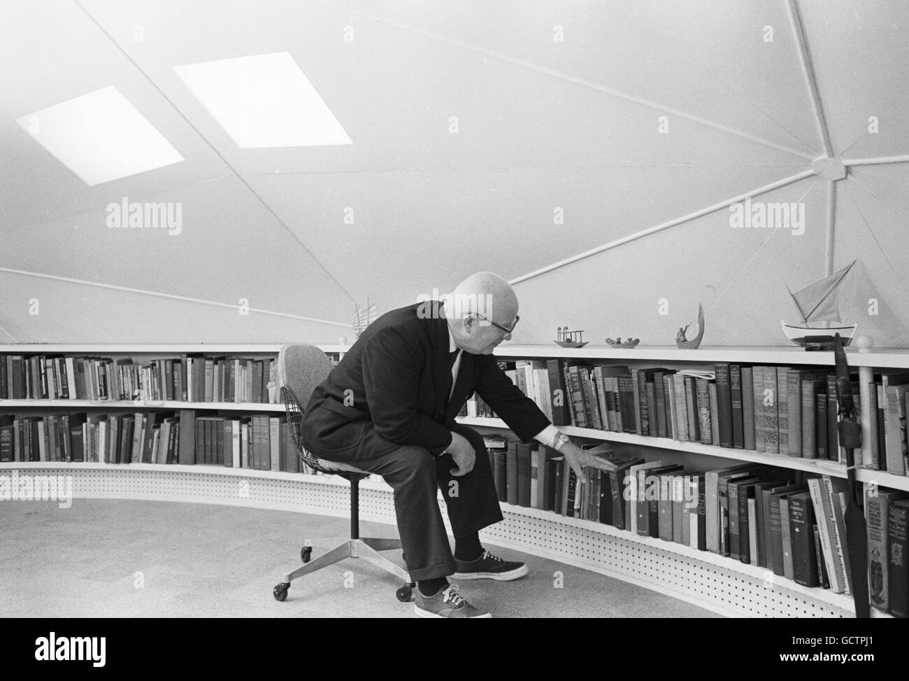 Architect, engineer, and inventor R. Buckminster Fuller, 1964. He is ...