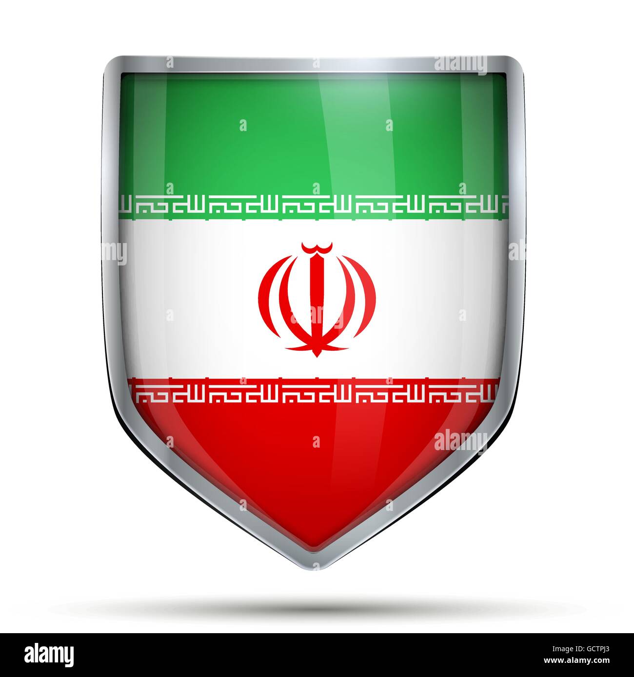 Shield with flag Iran Stock Vector Image & Art - Alamy