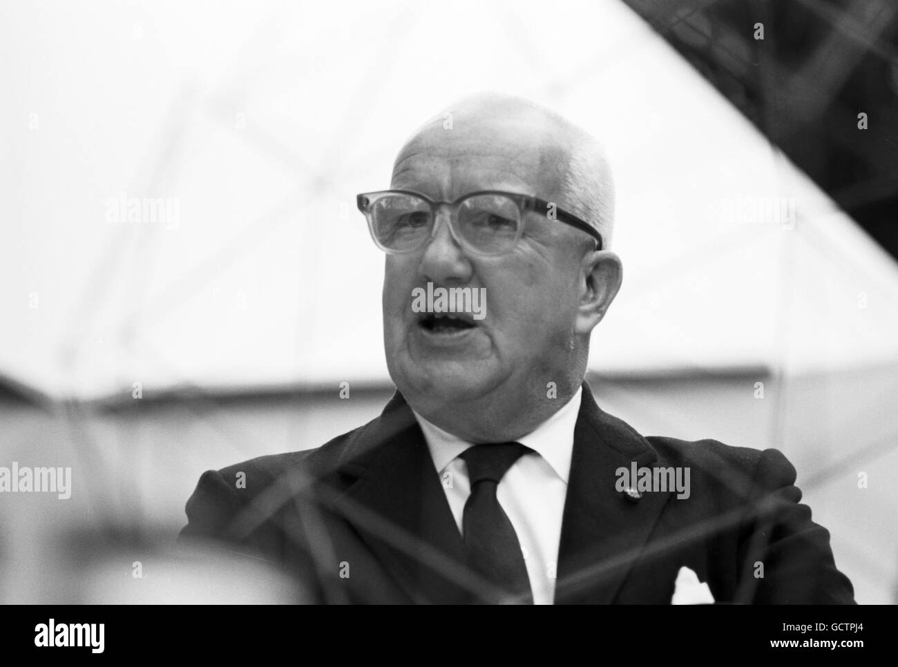Buckminster fuller with geodesic dome Black and White Stock Photos ...