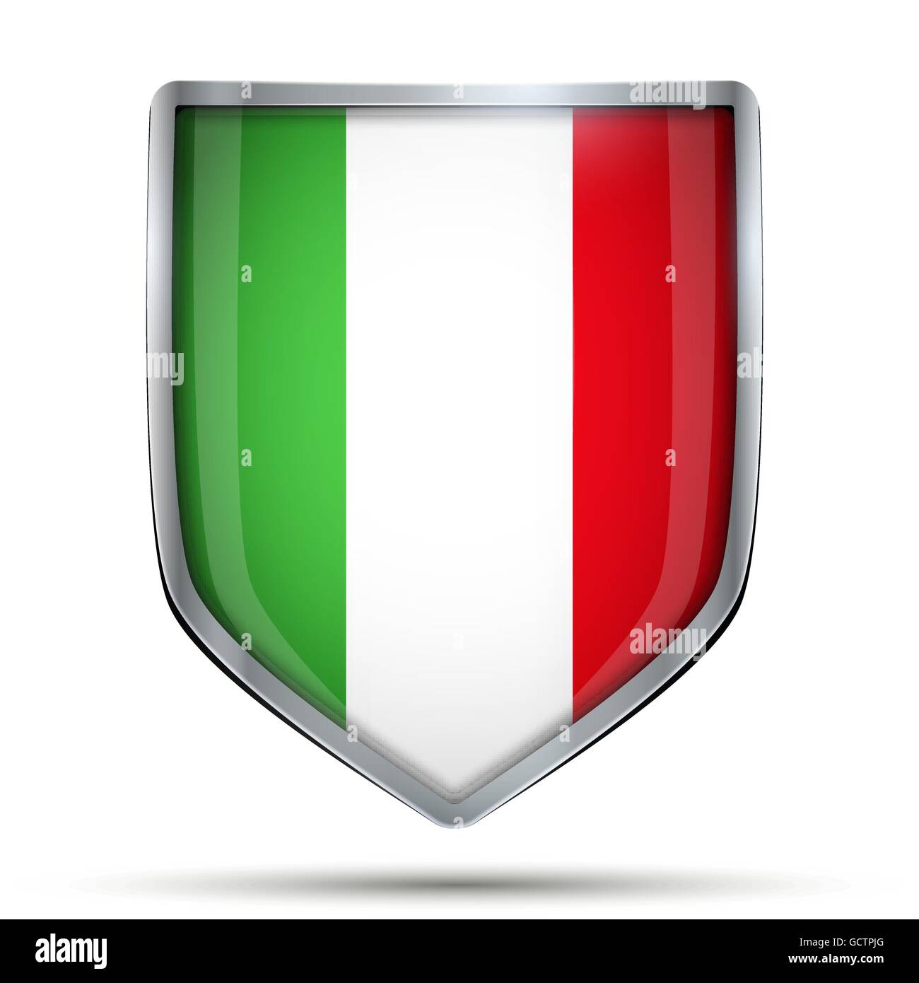 Shield with flag Italy Stock Vector Image & Art - Alamy