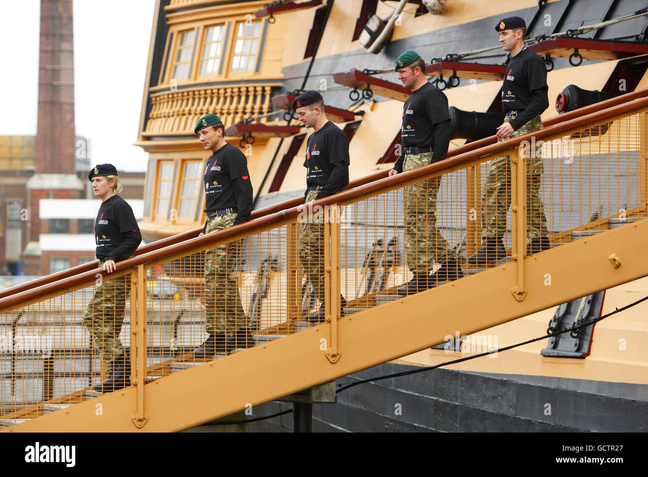 Armed forces charity speed march Stock Photo - Alamy