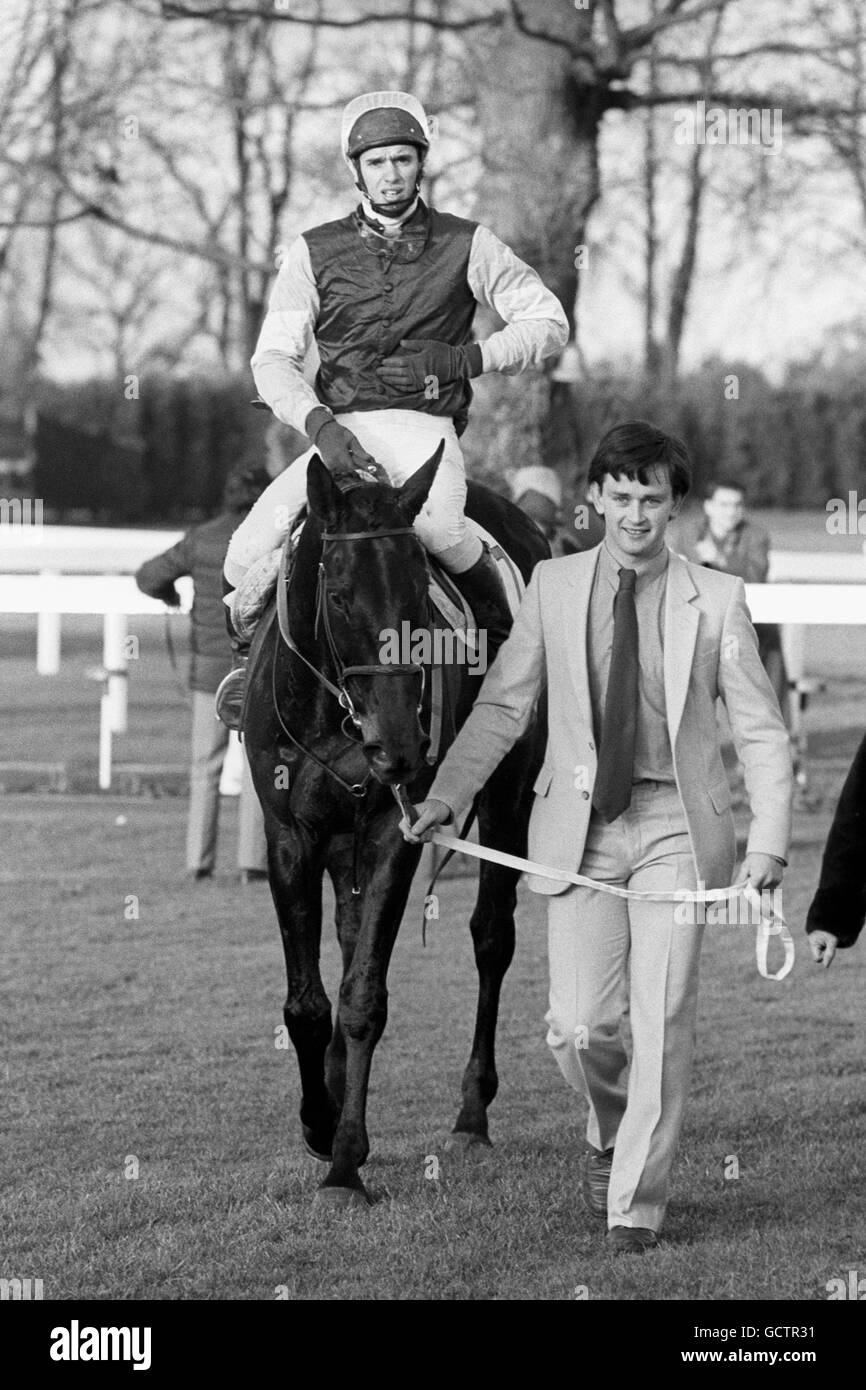 In in the king george vi steeple chase at kempton hi-res stock ...