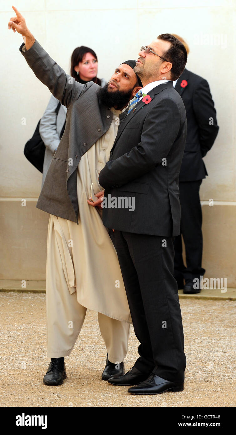 The Governor of Helmand Province, Afghanistan, Gulabuddin Mangal (right ...