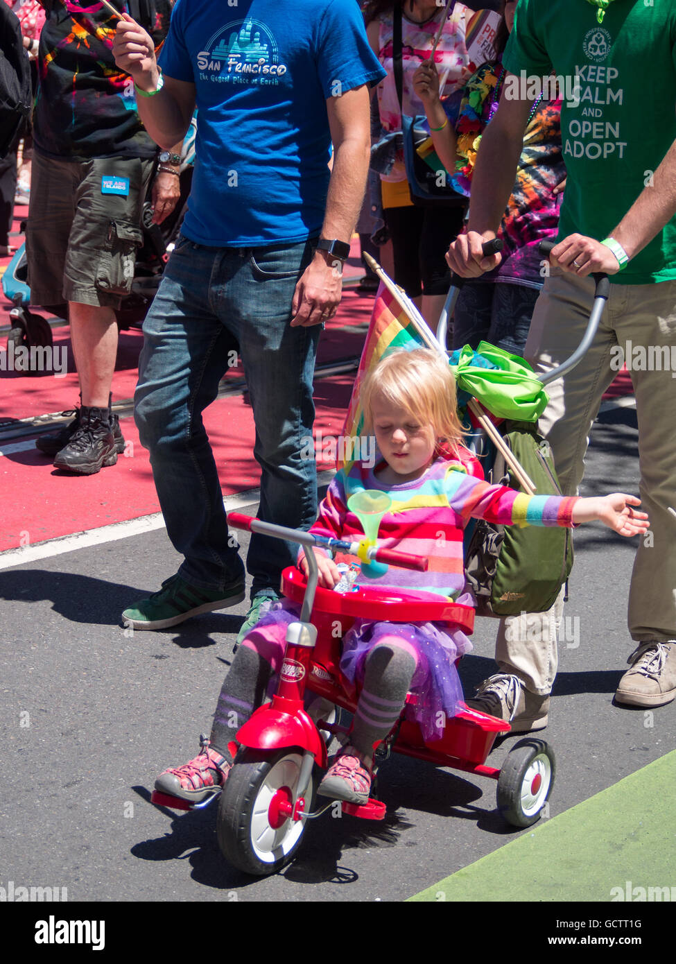 A child in San Francisco Pride Parade 2016 Stock Photo - Alamy