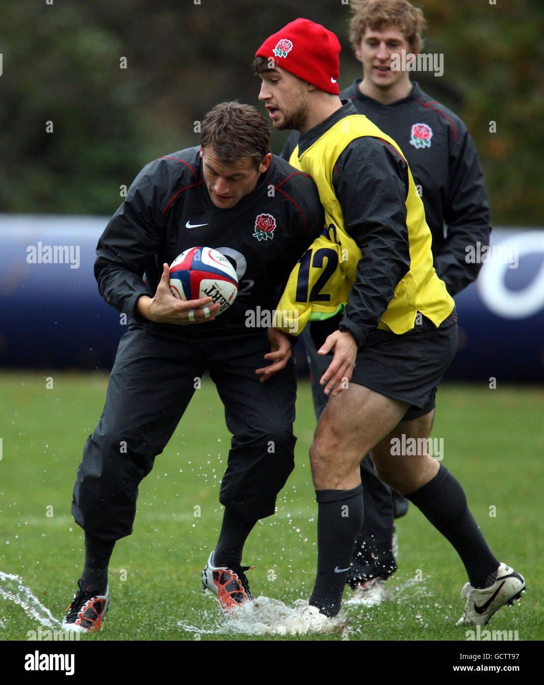 Englands mark cueto training session pennyhill park hi-res stock ...