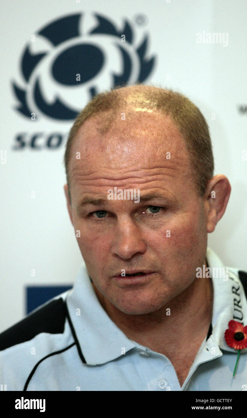Scotland's coach Andy Robinson during a team annoucement at Murrayfield ...
