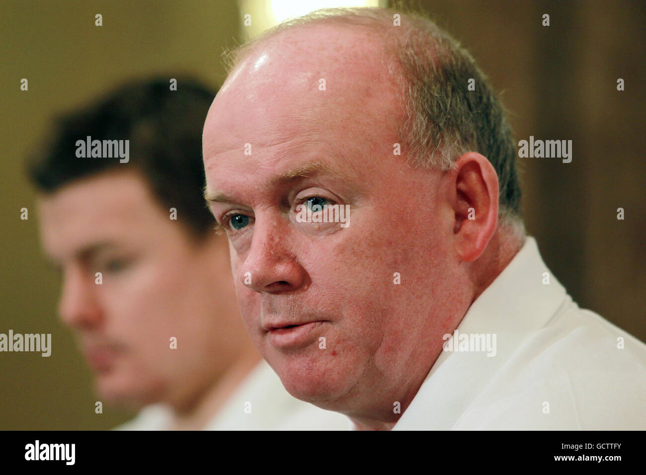 Irish Rugby Coach Declan Kidney (right) and captain Brian O'Driscoll ...