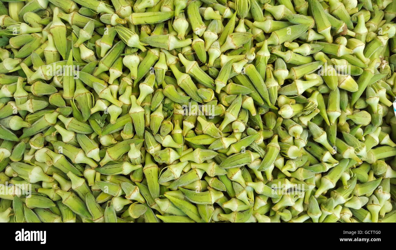Green okra hi-res stock photography and images - Alamy