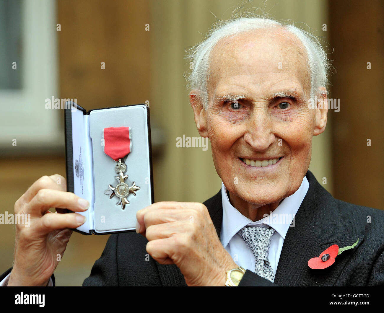 Bert Williams, the former Wolves and England Goalkeeper holds his ...
