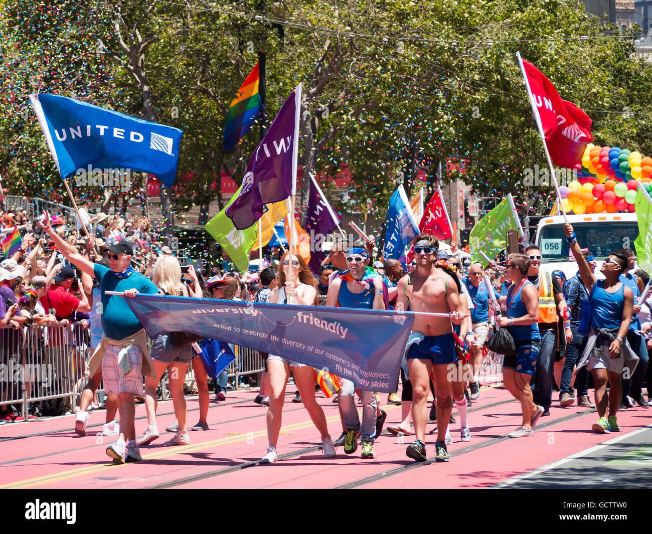 United group in San Francisco Pride Parade 2016 Stock Photo - Alamy