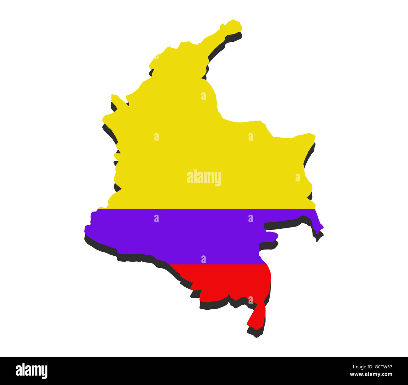 map of colombia Stock Photo - Alamy