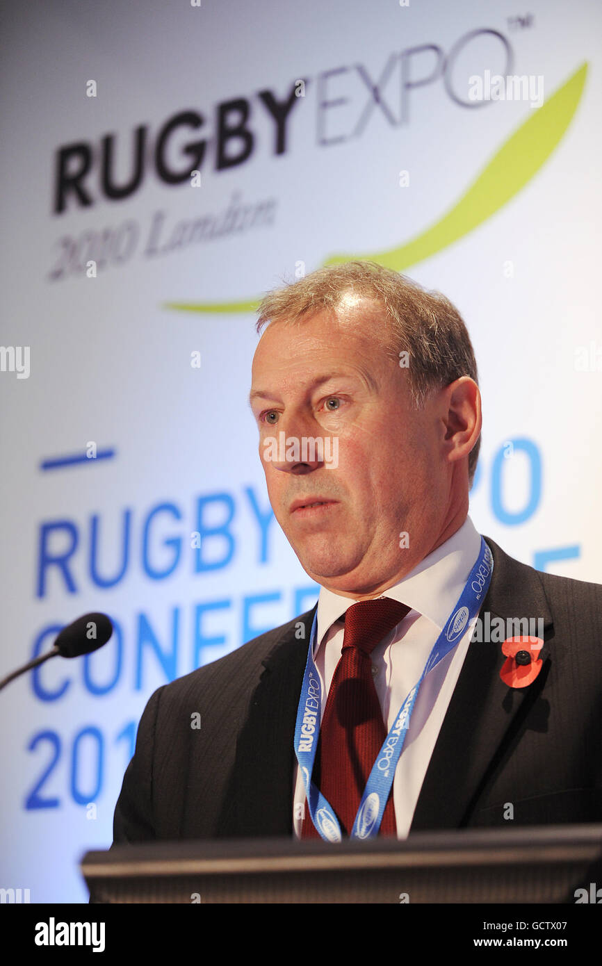 Kevin Roberts of Sports Business International speaks during Day One of ...