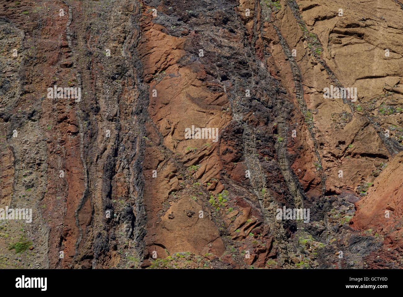 closeup of a rock with traces of cold lava Stock Photo - Alamy