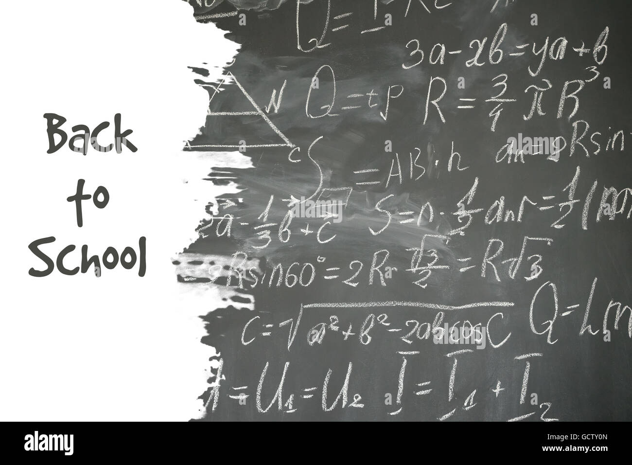 math formulas on black board Stock Photo - Alamy