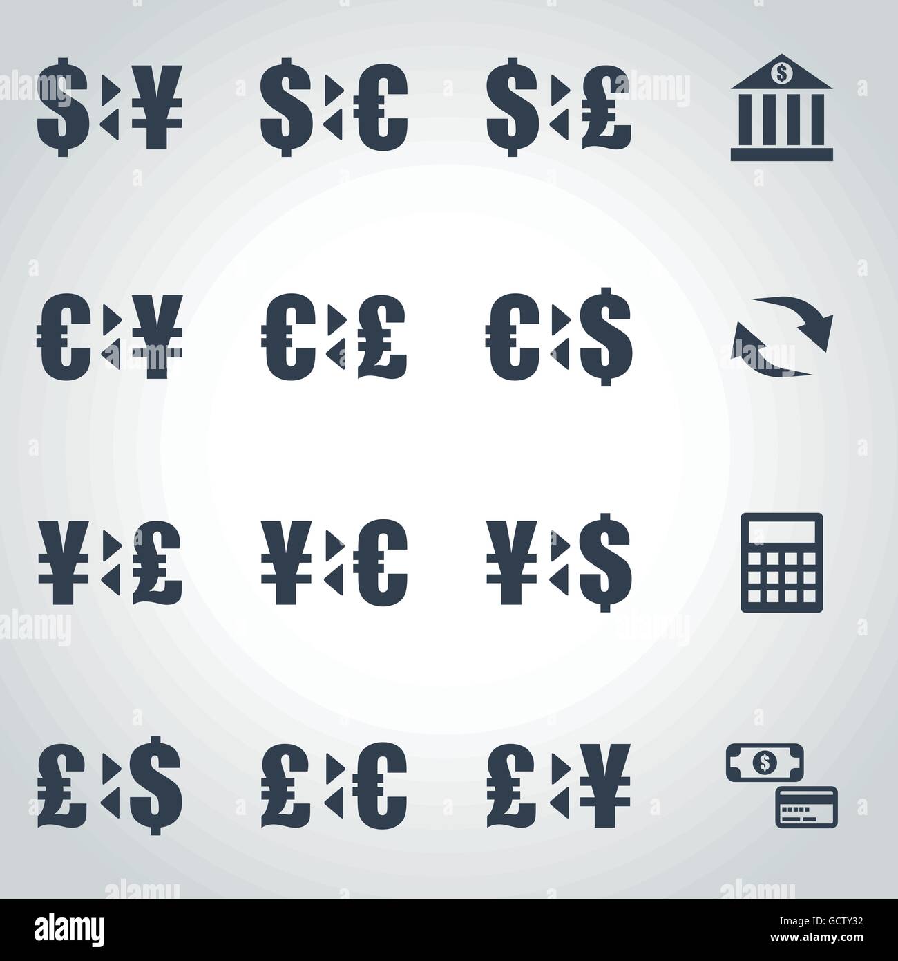 Vector black bank icon set Stock Vector Image & Art - Alamy